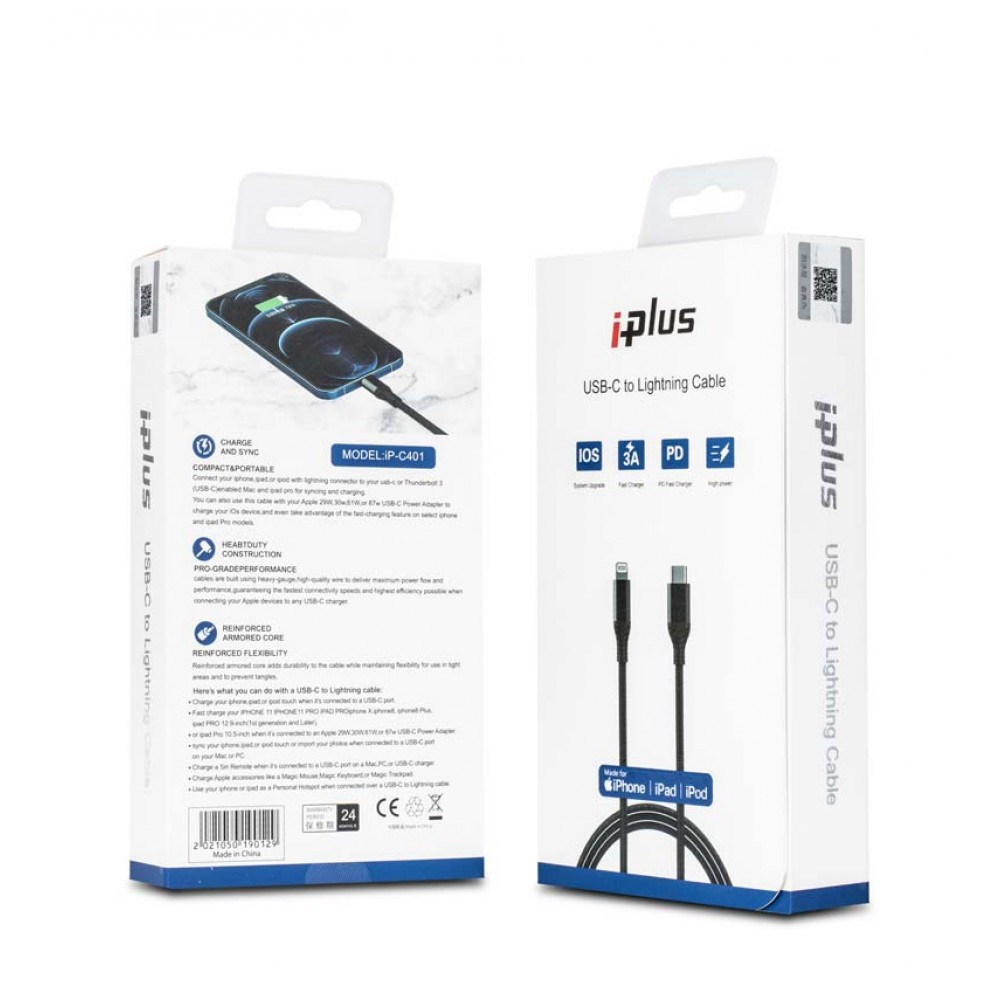 كيبل معتمد من ابل IPLUS PD C401 IPHONE